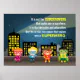 Colourful Motivating Superhero Quote For Kids Room Poster | Zazzle