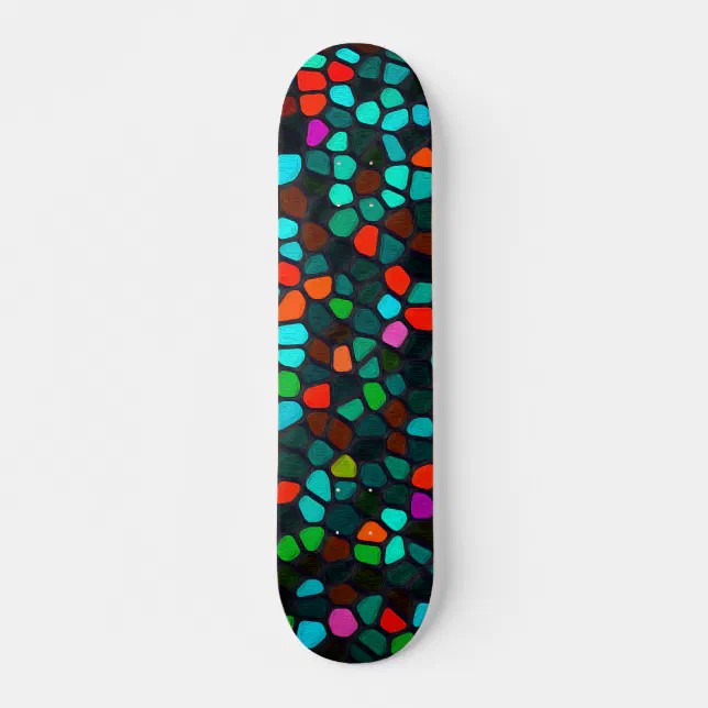 Colourful Multicoloured Mosaic Pattern Skateboard | Zazzle Colourful Multicoloured Mosaic Pattern Skateboard | Zazzle