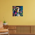 Colourful painted Beagle Dog Poster | Zazzle