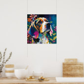 Colourful painted Beagle Dog Poster | Zazzle