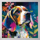 Colourful painted Beagle Dog Poster | Zazzle