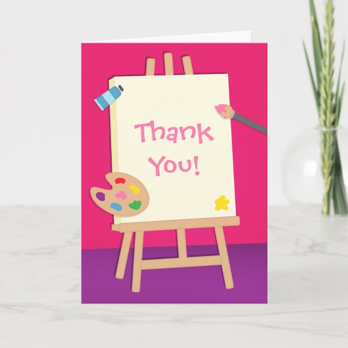 Colourful Painting Arts Thank You Greeting Card | Zazzle.com