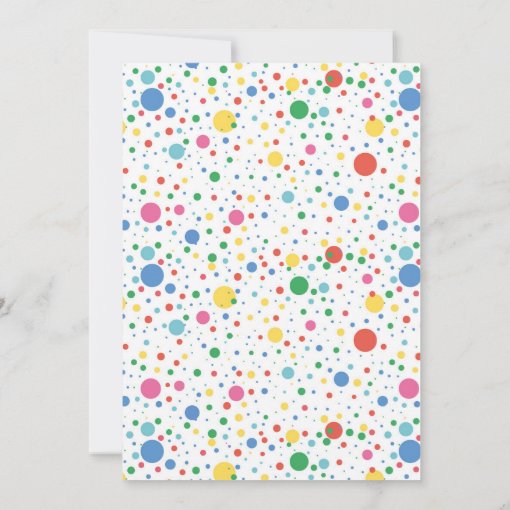 Colourful Pokadot Fiver Party Birthday Invitation | Zazzle