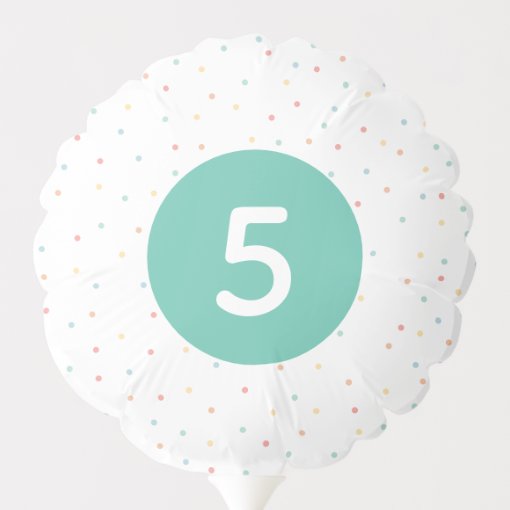 Colourful polka dot rainbow birthday party balloon | Zazzle