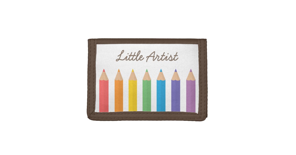 Colourful Rainbow Colouring Pencils Kids Wallet | Zazzle