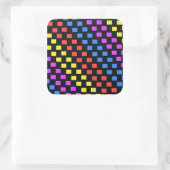 Colourful Squares Square Sticker | Zazzle