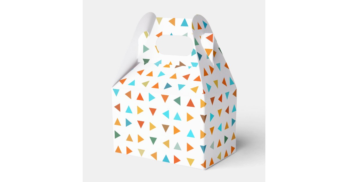 Colourful Triangles Favor Boxes | Zazzle