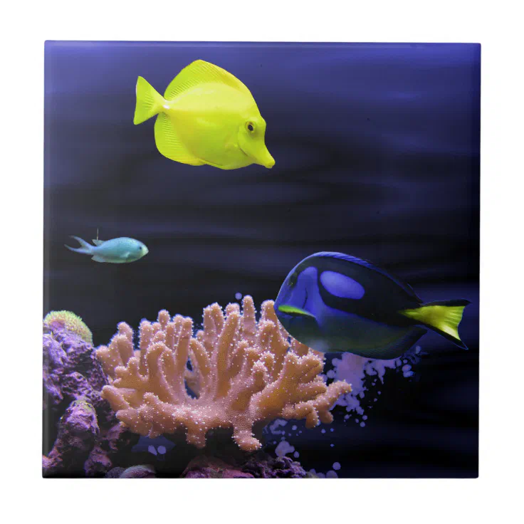 Colourful Tropical Fish Tile | Zazzle