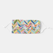 Colourful Watercolor Zig Zag Stripe Art Pattern Adult Cloth Face Mask ...