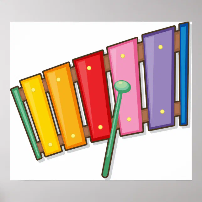 Colourful Xylophone Poster | Zazzle