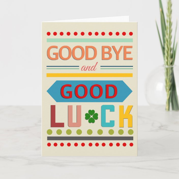 Colourgraphy Good Luck Card | Zazzle.com
