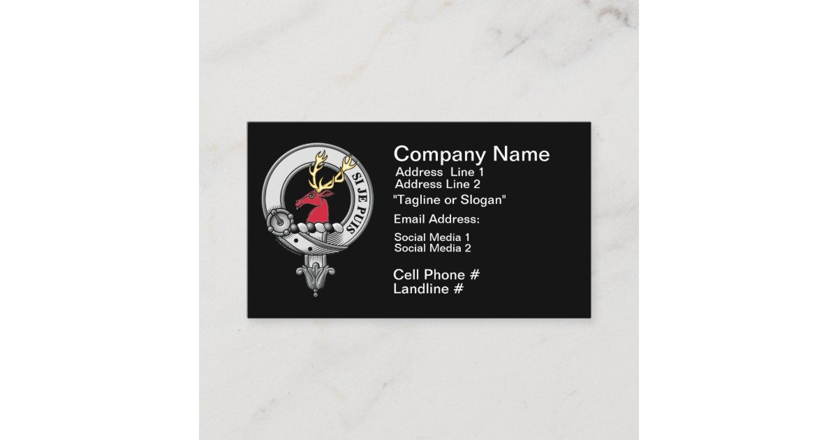 Colquhoun Crest Badge Business Card | Zazzle