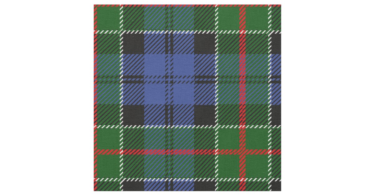 Colquhoun Scottish Clan Tartan Fabric | Zazzle