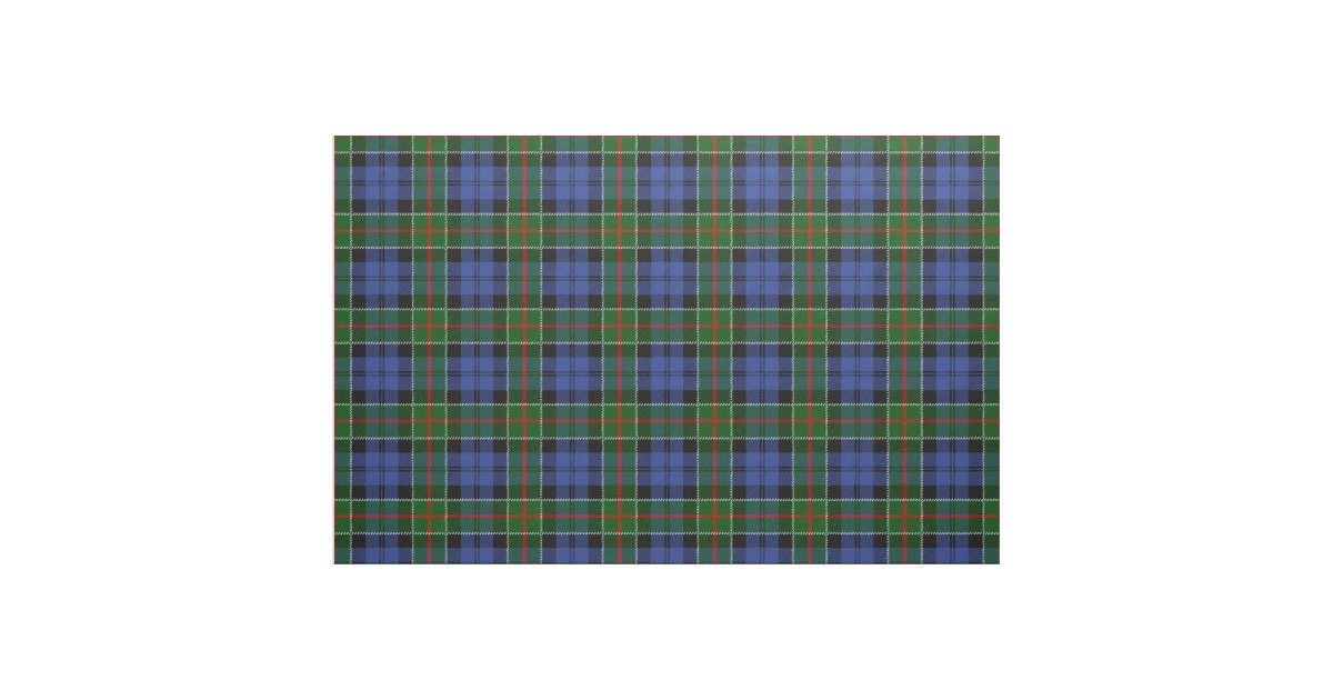 Colquhoun Scottish Clan Tartan Fabric | Zazzle
