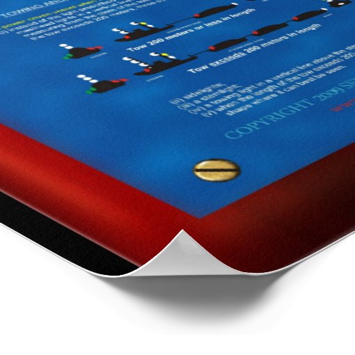 COLREGS PART C - NAVIGATION LIGHTS POSTER | Zazzle