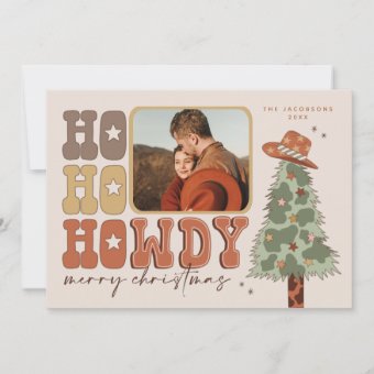 COLT Retro Bohemian Western Cowboy Christmas Card | Zazzle