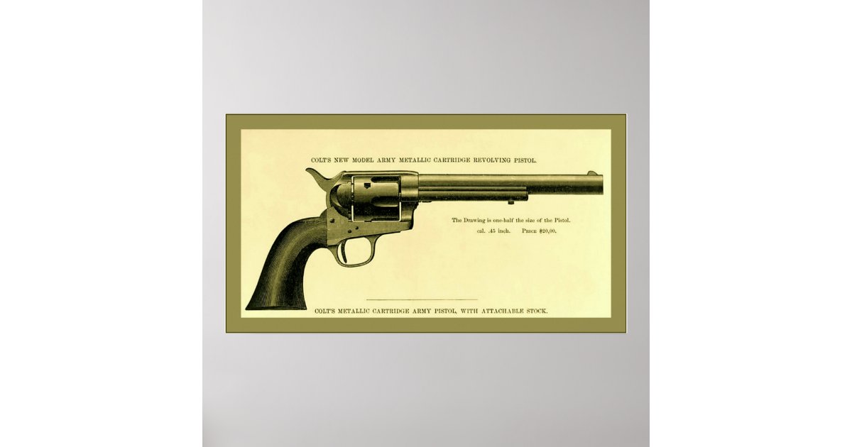 Colt Revolver ~ 1878 ~ Vintage Advertising Poster | Zazzle