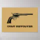 Colt Revolver Gun Illustration Template Poster | Zazzle