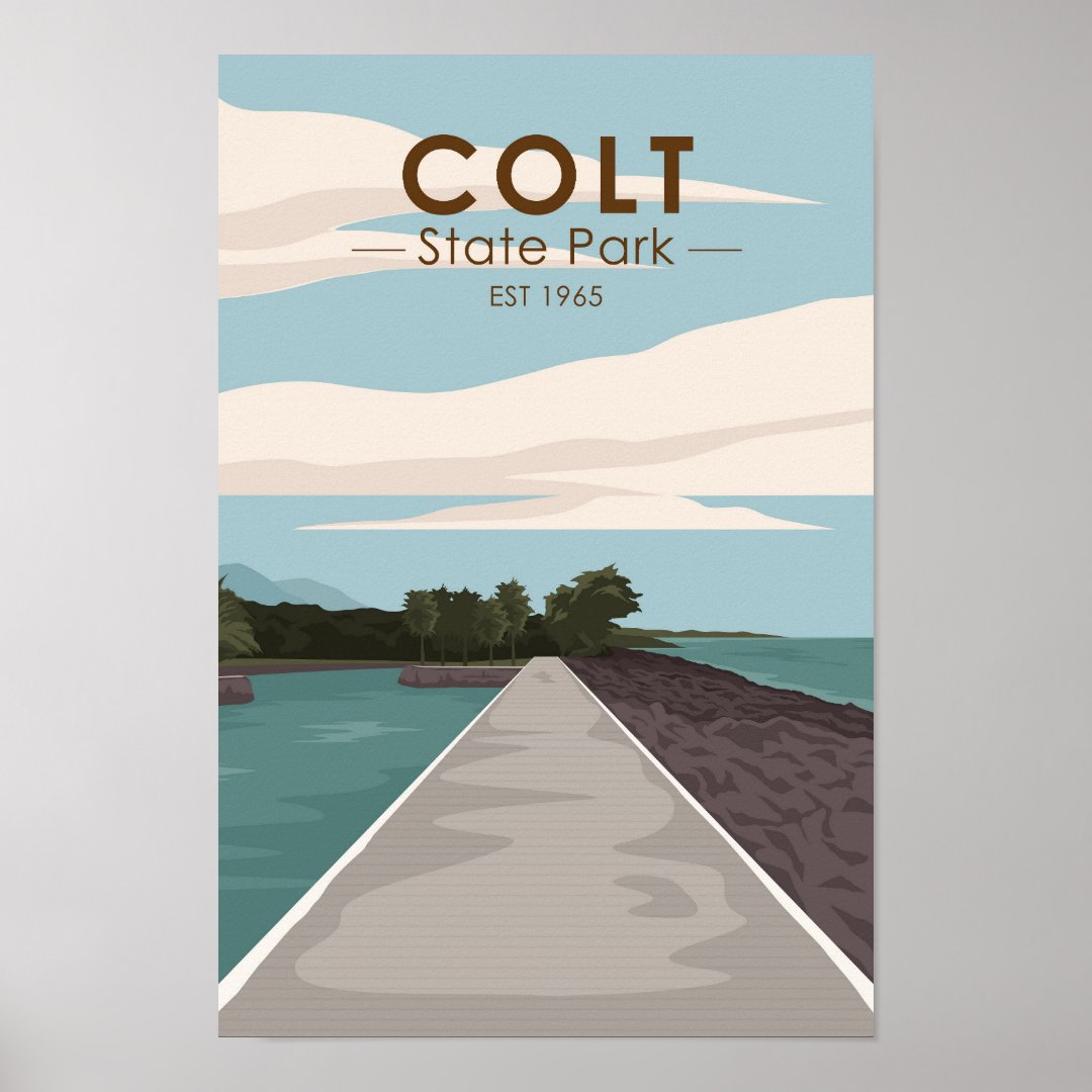 Colt State Park Rhode Island Vintage Poster | Zazzle