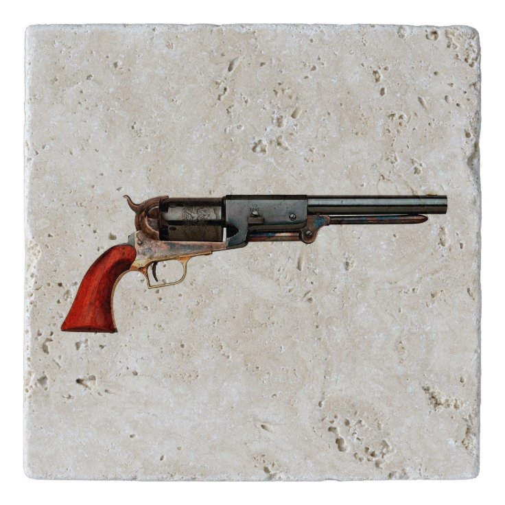 colt walker texas ranger revolver trivet | Zazzle