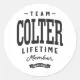 Colter Lifetime Member Personalized Name Colter Classic Round Sticker ...