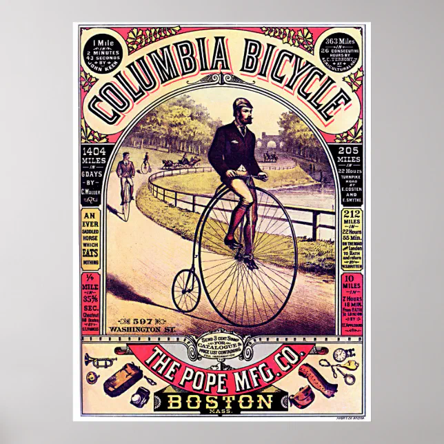 Columbia Bicycle Poster | Zazzle