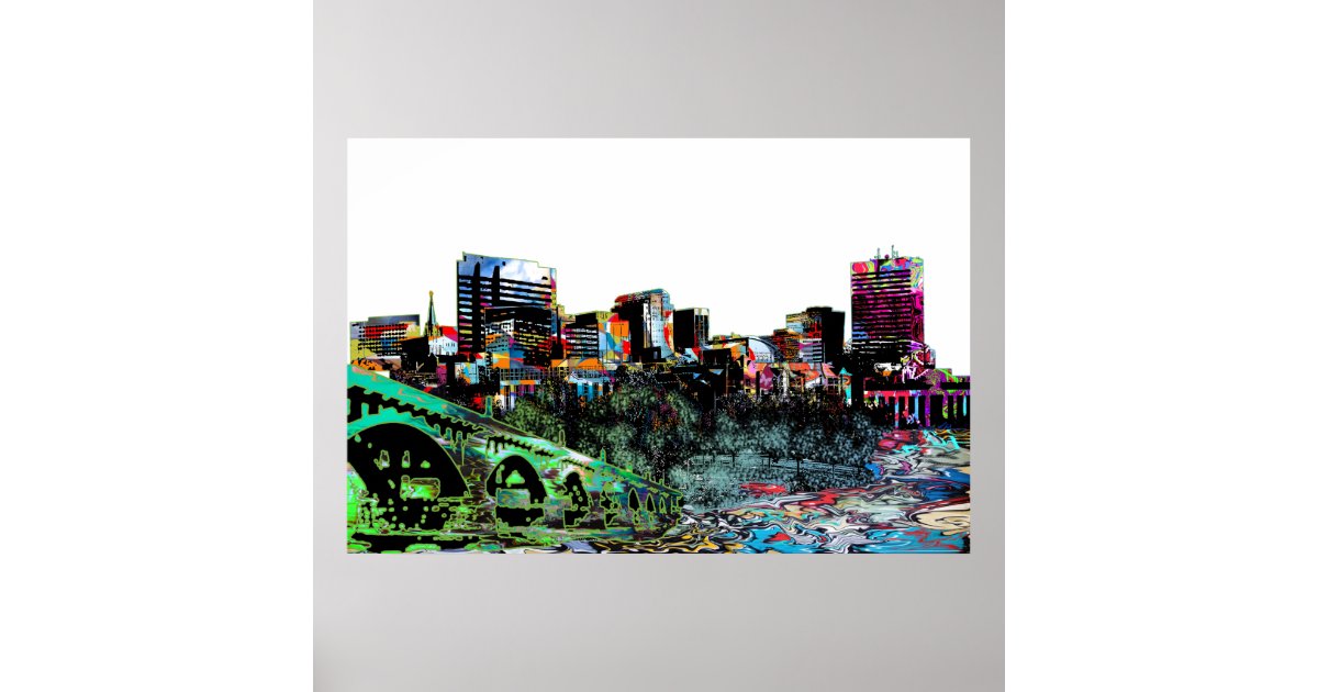 Columbia, South Carolina in graffiti Poster | Zazzle