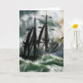 Columbus Day Card With Digitally Painted Ship On T | Zazzle