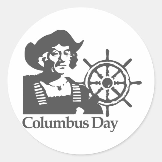 Columbus Day Classic Round Sticker | Zazzle.com