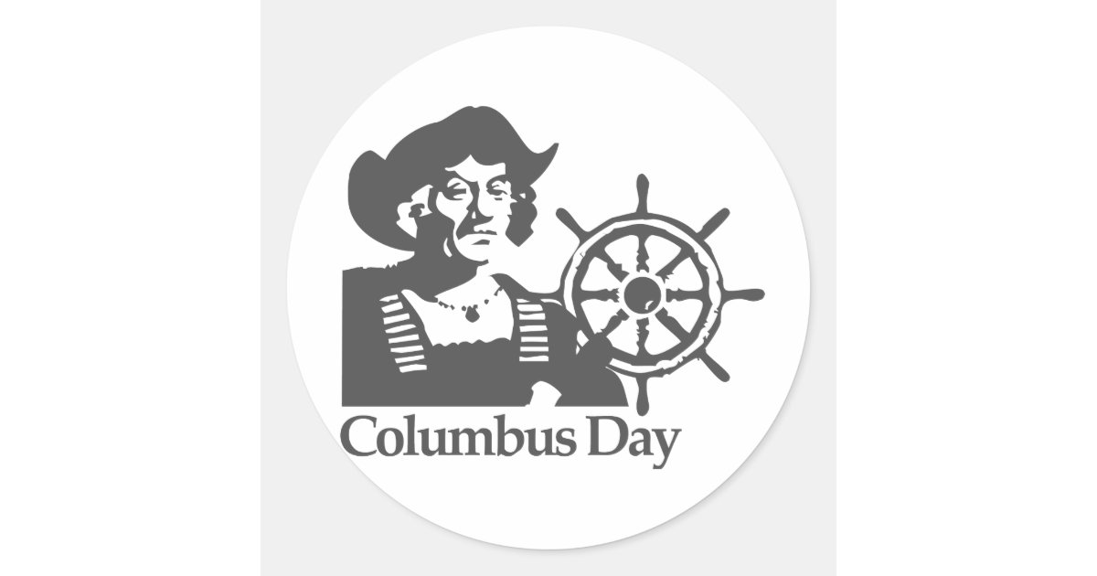 Columbus Day Classic Round Sticker | Zazzle