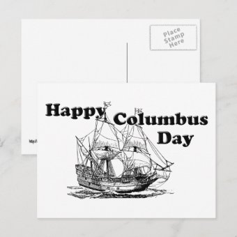 Columbus Day Postcard | Zazzle