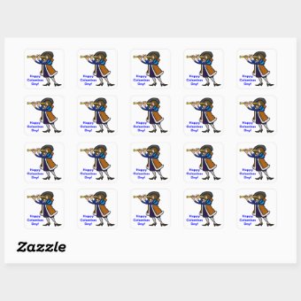 Columbus Day Stickers or Name Tags | Zazzle