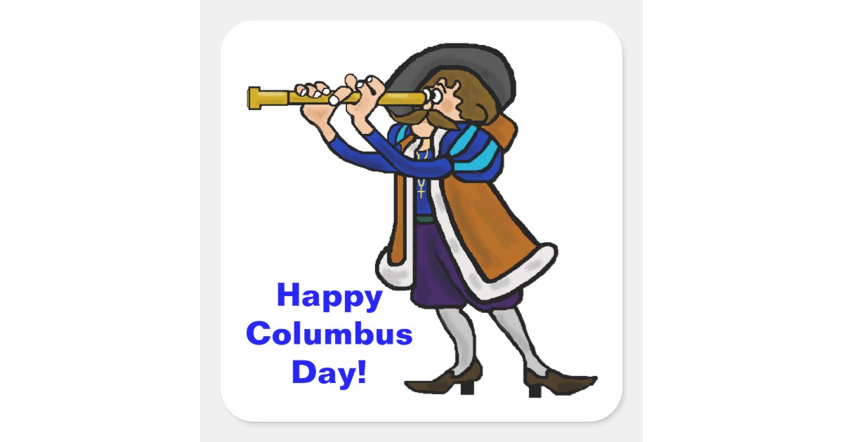 Columbus Day Stickers or Name Tags | Zazzle