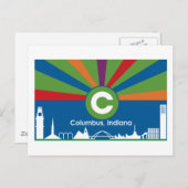 Columbus Indiana Flag Postcard | Zazzle