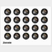 Com-poo-ter Funny Computer Poop Pun Dark BG Classic Round Sticker | Zazzle