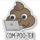 Com-poo-ter Funny Computer Poop Pun Sticker | Zazzle