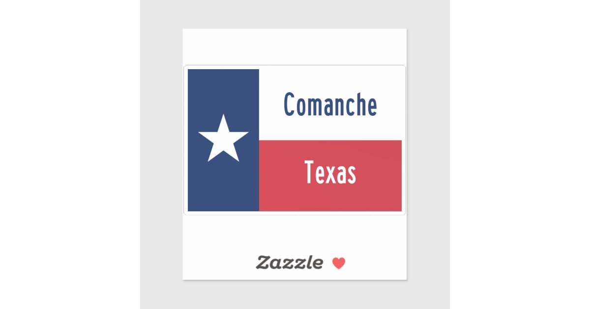 Comanche Texas Sticker | Zazzle