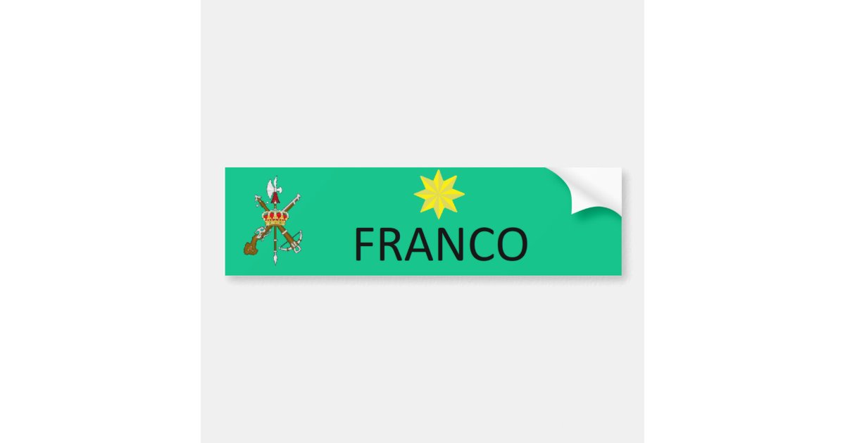 COMANDANTE FRANCO BUMPER STICKER | Zazzle