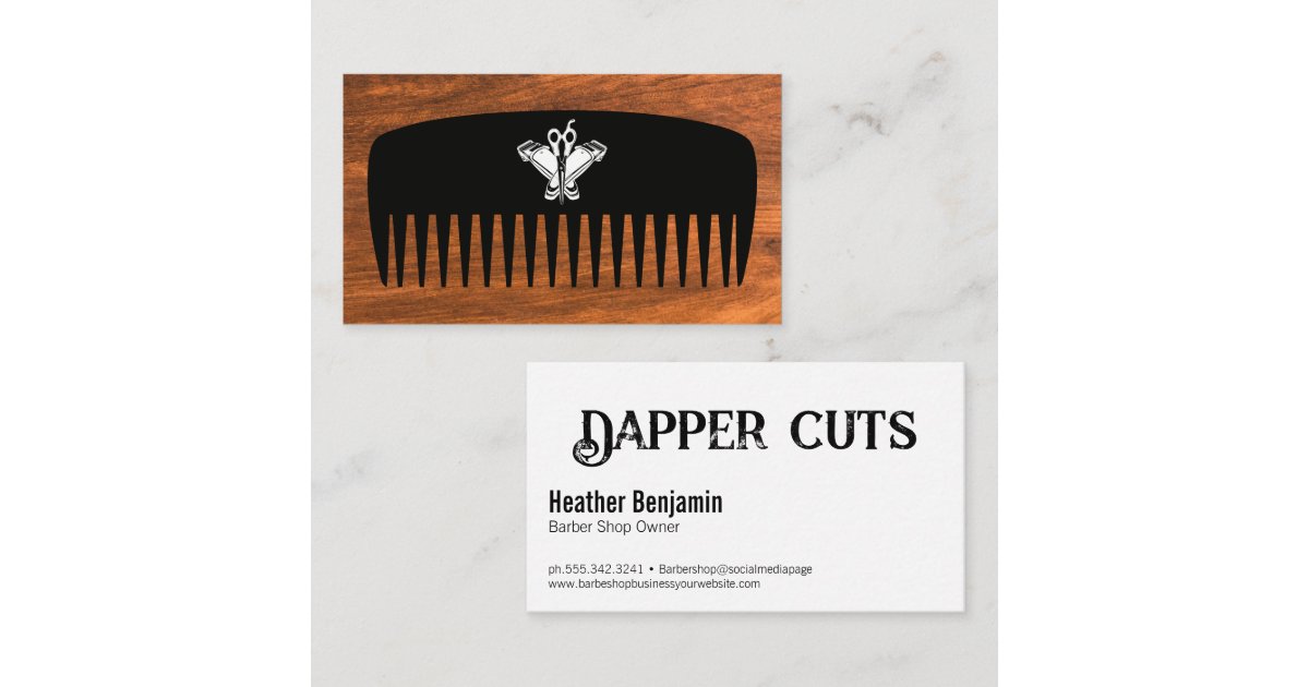 Comb Clippers and Scissors Business Card | Zazzle