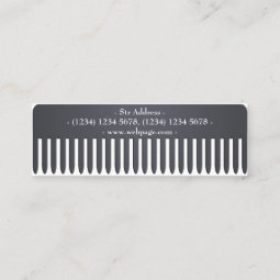 Comb hair salon funny professional cover mini business card | Zazzle
