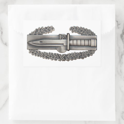 Combat Action Badge Rectangular Sticker | Zazzle