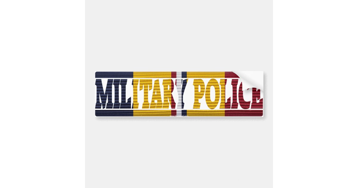 Combat Action Ribbon MILITARY POLICE Sticker | Zazzle