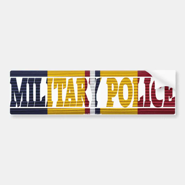 Combat Action Ribbon MILITARY POLICE Sticker | Zazzle