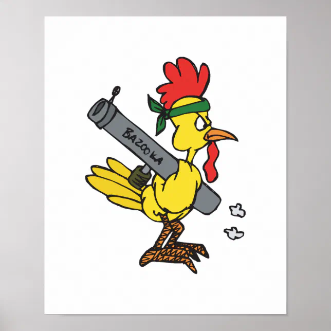 combat chicken poster | Zazzle
