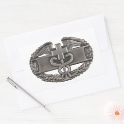 Combat Field Medical Badge (CFMB) Rectangular Sticker | Zazzle