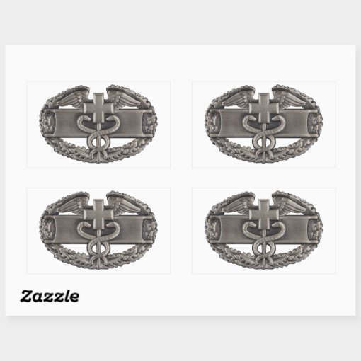 Combat Field Medical Badge (CFMB) Rectangular Sticker | Zazzle