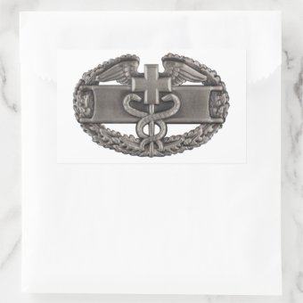 Combat Field Medical Badge (CFMB) Rectangular Sticker | Zazzle
