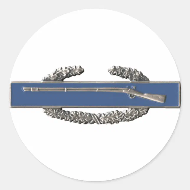 Combat Infantry Badge Classic Round Sticker | Zazzle