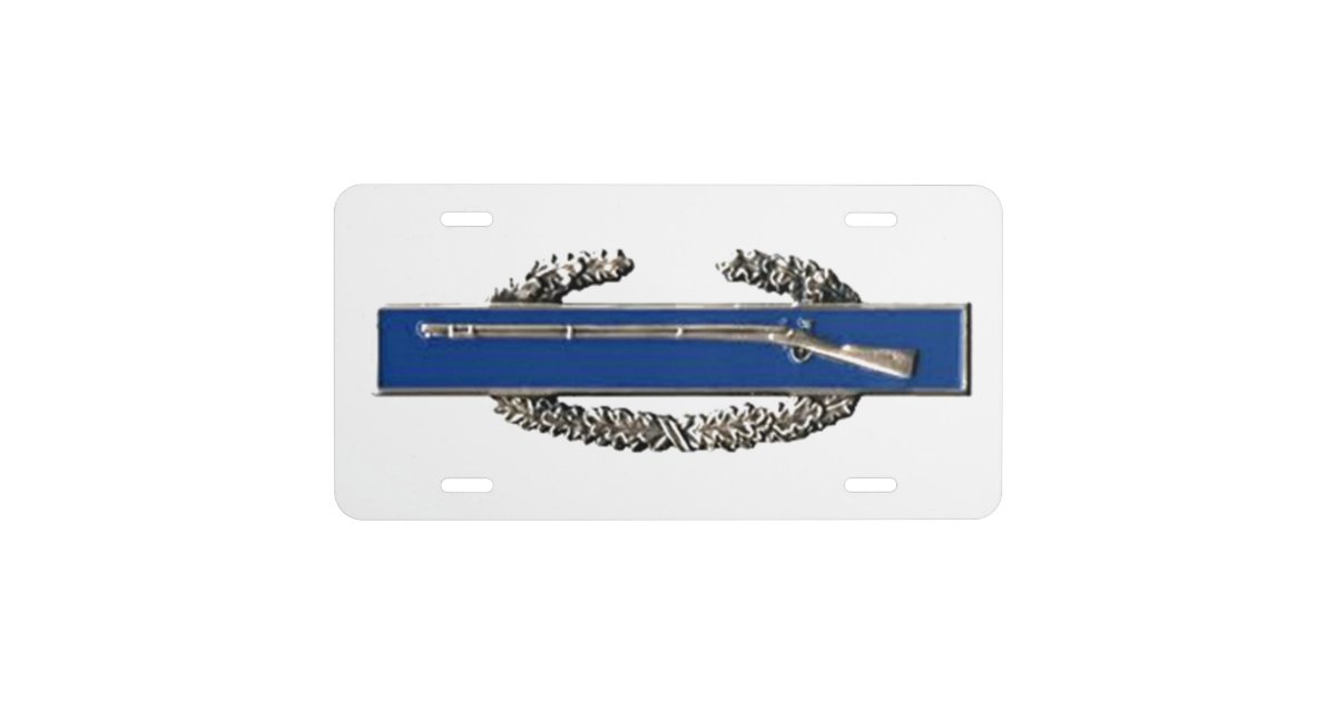 COMBAT INFANTRY BADGE LICENSE PLATE | Zazzle