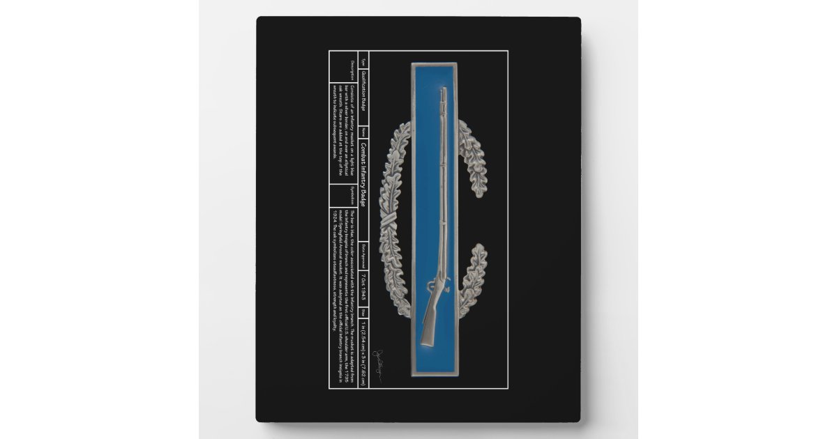 Combat Infantry Badge Technical Plaque | Zazzle